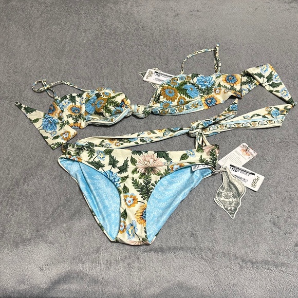 Agua Bendita Swim Agua Bendita Bikini Set Lucille Aine Top Perla